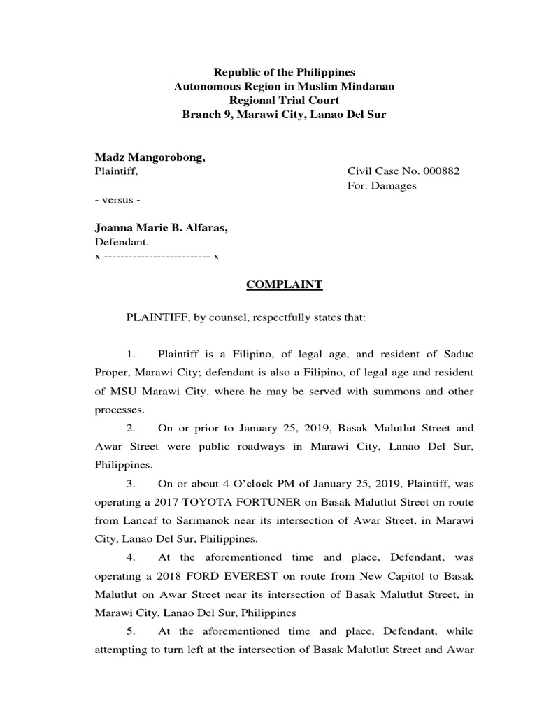 Republic of the Philippines Autonomous Region in Muslim Mindanao ...