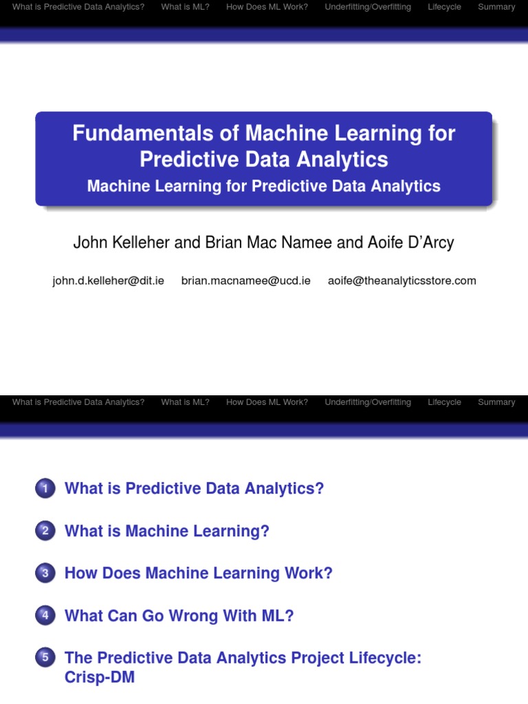 Machine Learning For Predictive Data Analytics PDF | PDF | Machine ...