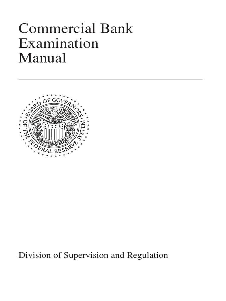 Commercial Bank Examination Manual PDF | PDF | Dodd–Frank Wall Street ...