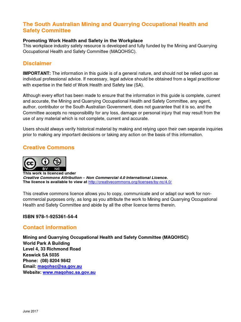 SA Mining Hazard Control Guide | PDF | Occupational Safety And Health ...