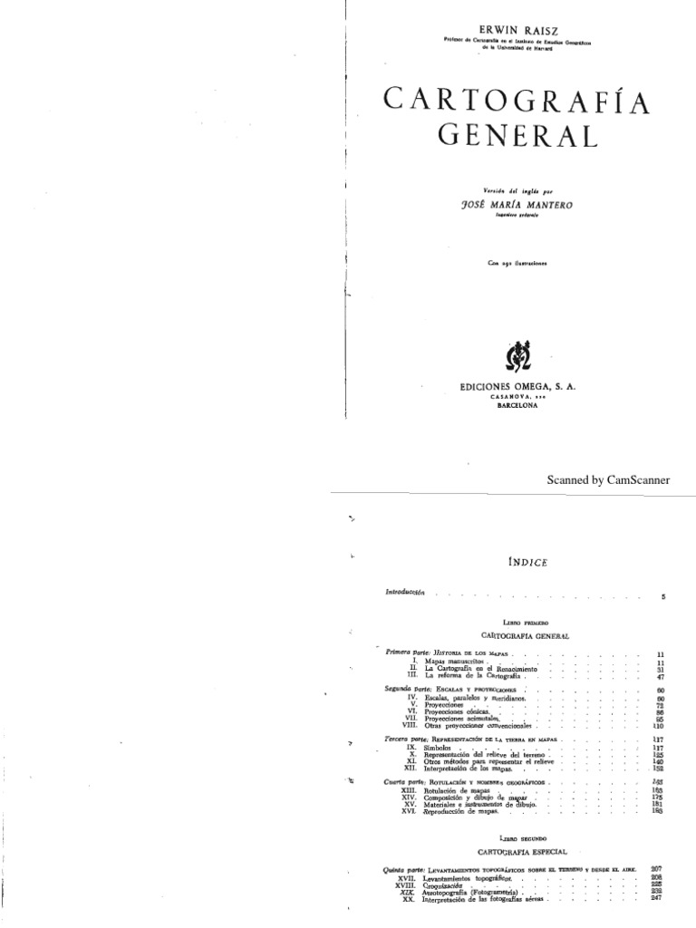 CARTOGRAFIA GENERAL Jose Maria Mantero PDF | PDF | Mapa | Cartografía