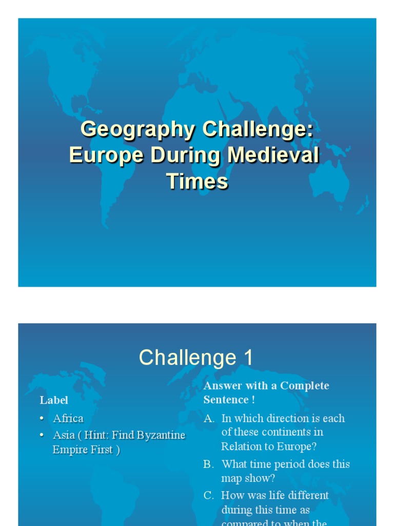 Geography of Medieval Europe | PDF | Europe Travel | Byzantine Empire
