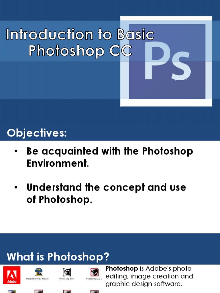 Intro to Photoshop CC Basics Guide | PDF | Adobe Photoshop | Computer ...