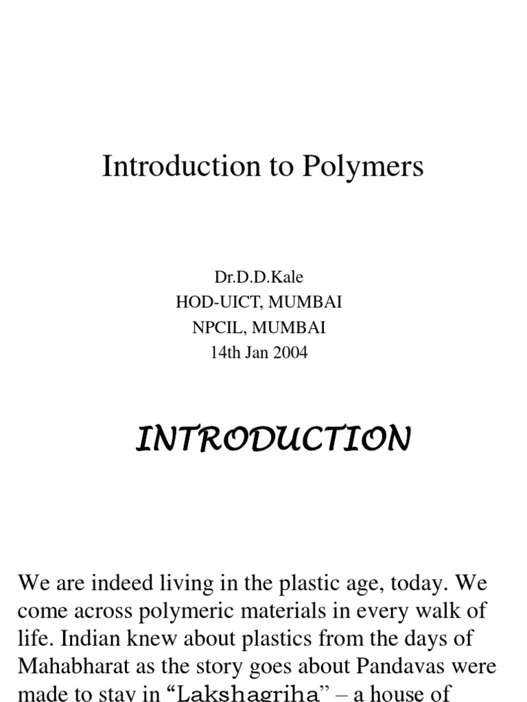 Introduction To Polymers - Part 2 | PDF | Viscosity | Polymers