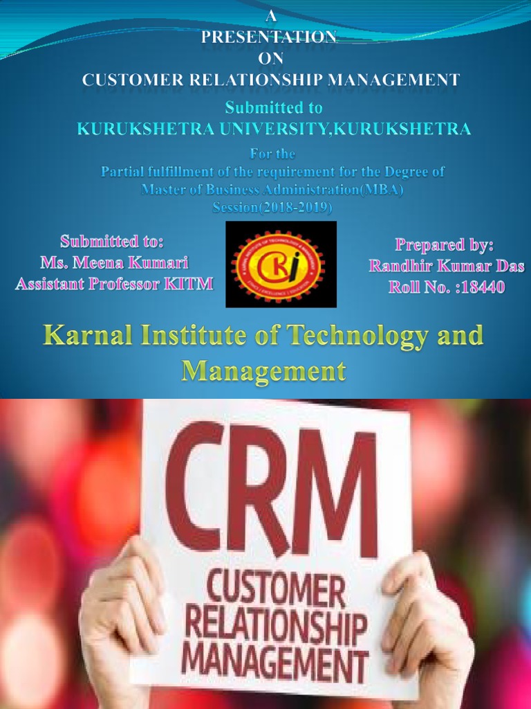 Customer Relationship Management | PDF | Customer Relationship ...