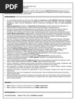 SAP MM Module Resume With 3 Years Experience | PDF | Sap Se | Business ...