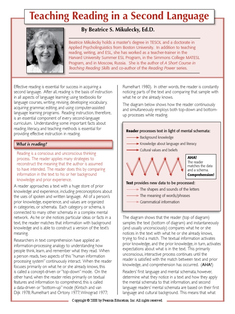 Teaching Reading in Second Language PDF | PDF | Reading (Process) | Fluency