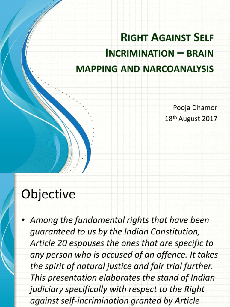 Right Against Self Incrimination - Brain Mapping and | PDF | Self ...