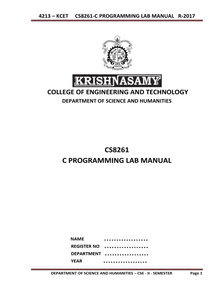 Cse I Year Lab Manual | PDF | Body Mass Index | Matrix (Mathematics)