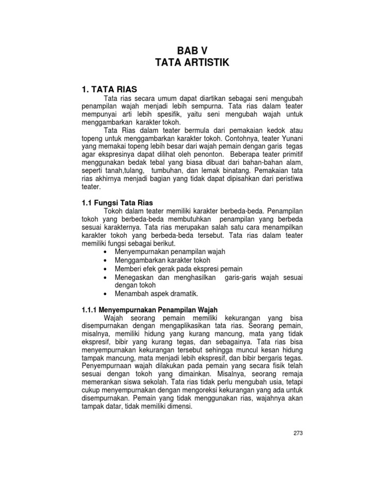 Seni Teater 2 Tata Rias | PDF