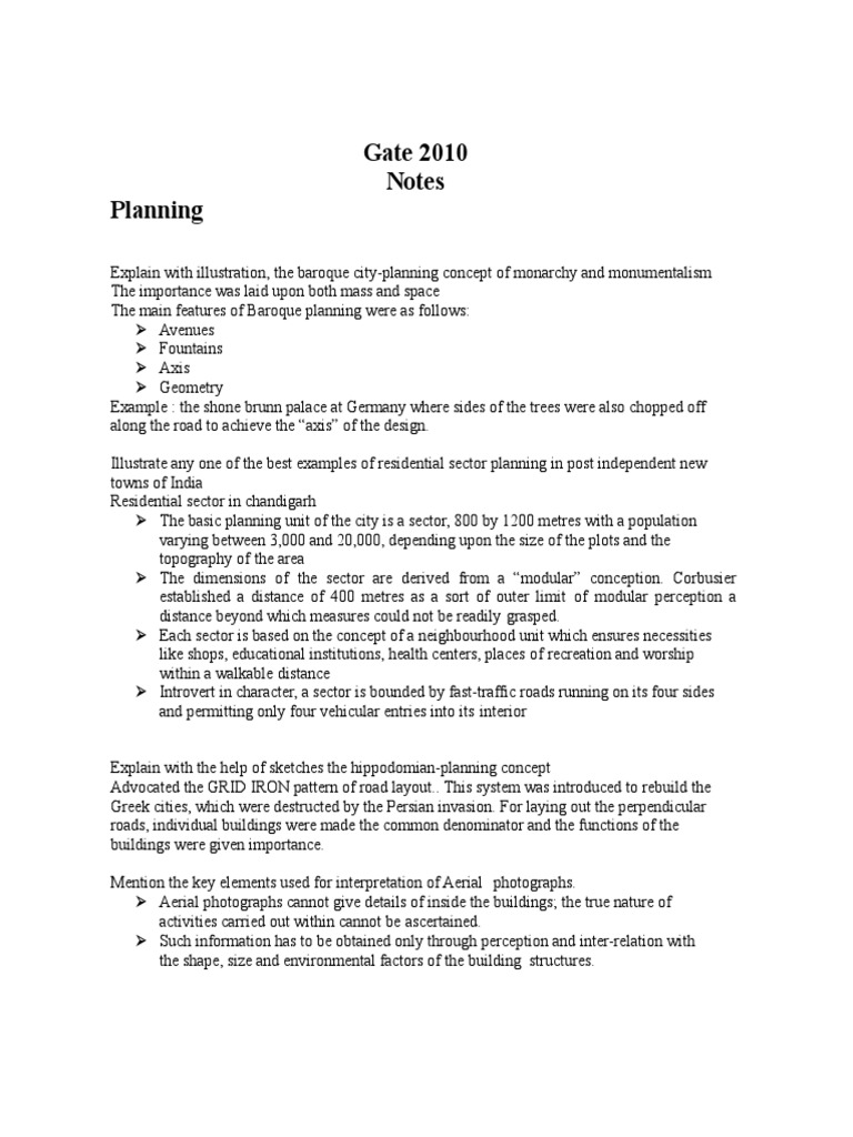 GATE Architecture Free Study Notes Part 1 | PDF | Remote Sensing ...