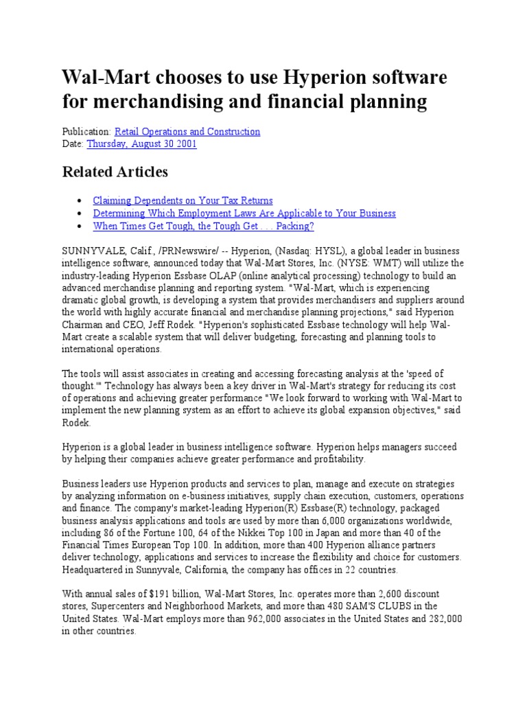 Wal Mart | PDF | Walmart | Business