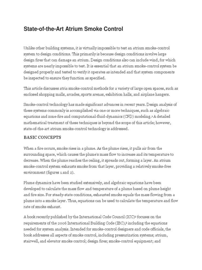 Atrium Smoke Control | PDF | Computational Fluid Dynamics | Building ...