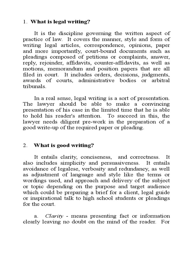 Legal Writing Lecture Notes 2019 | PDF | Adjective | Grammatical Gender