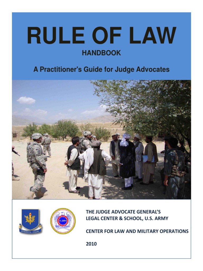 Rule of Law Rule of Law: Handbook A Practitioner's Guide For Judge ...