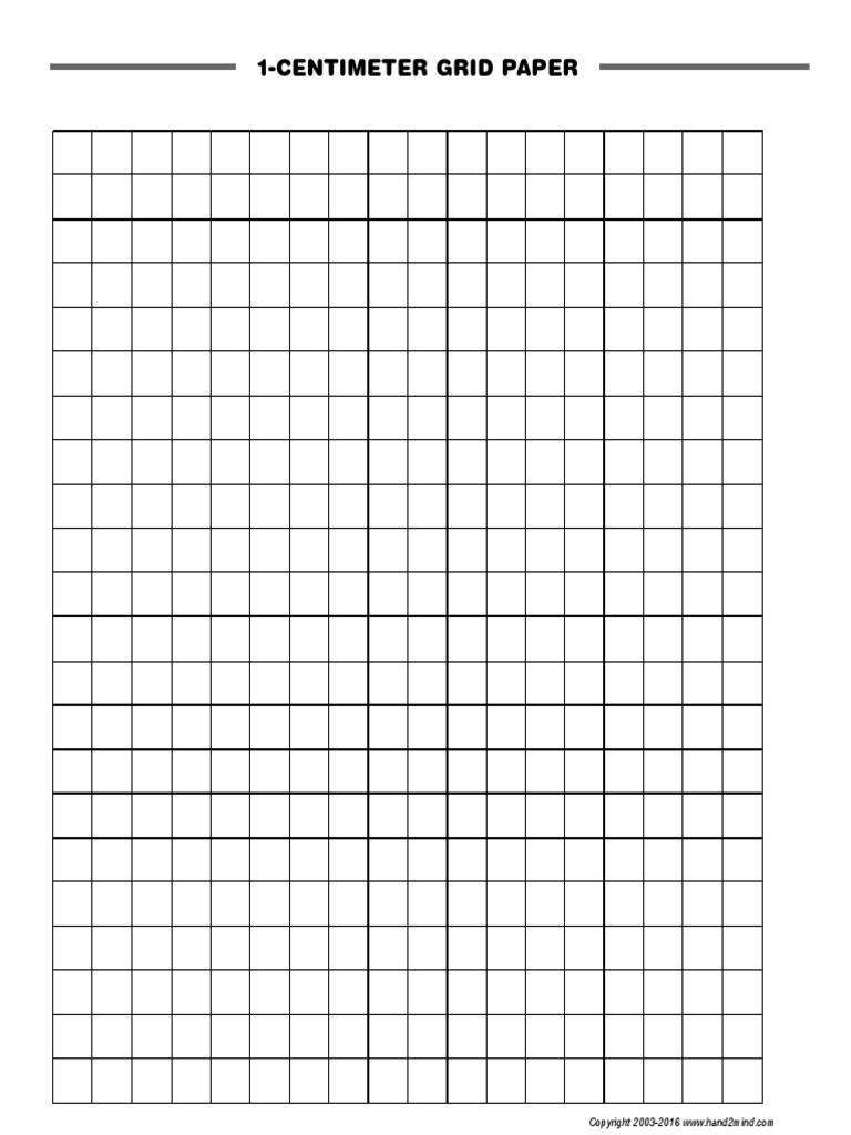 1-Centimeter Grid Paper Template | PDF