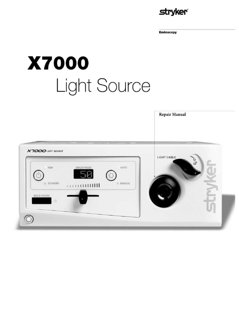 Stryker X7000 Endoscopy Light Source - Service Manual | PDF | Endoscopy ...