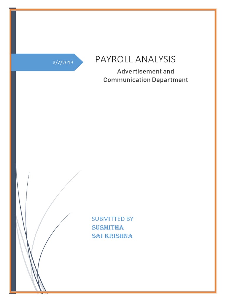 Payroll Analysis: Advertisement and Communication Department | PDF ...