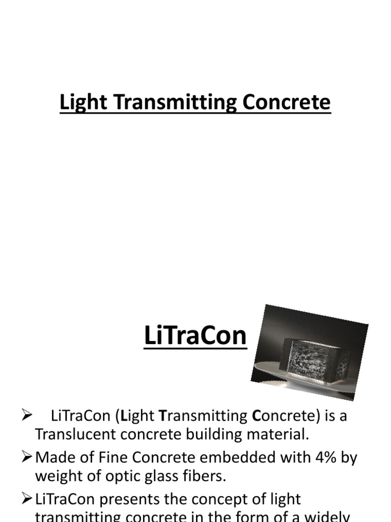 Final PPT LITRACON | PDF | Fibers | Concrete