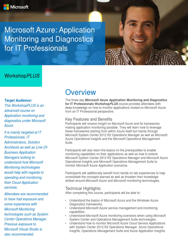 WorkshopPLUS Microsoft Azure Application Monitoring and Diagnostics | PDF | Microsoft Azure ...