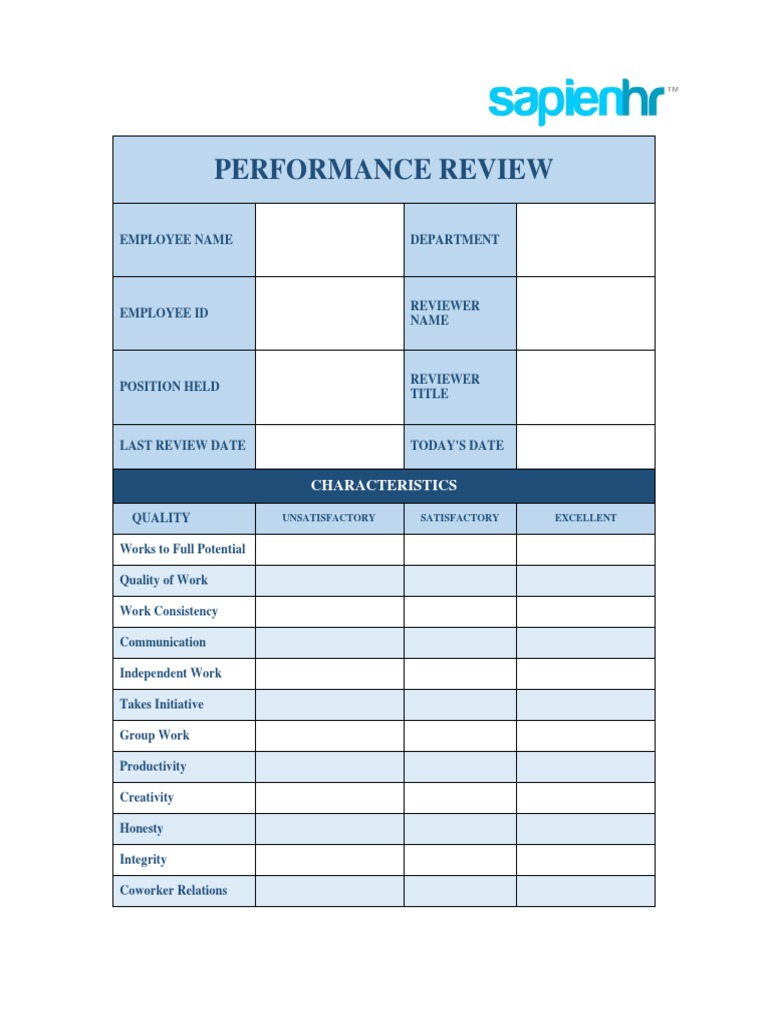Performance Review: Characteristics | PDF