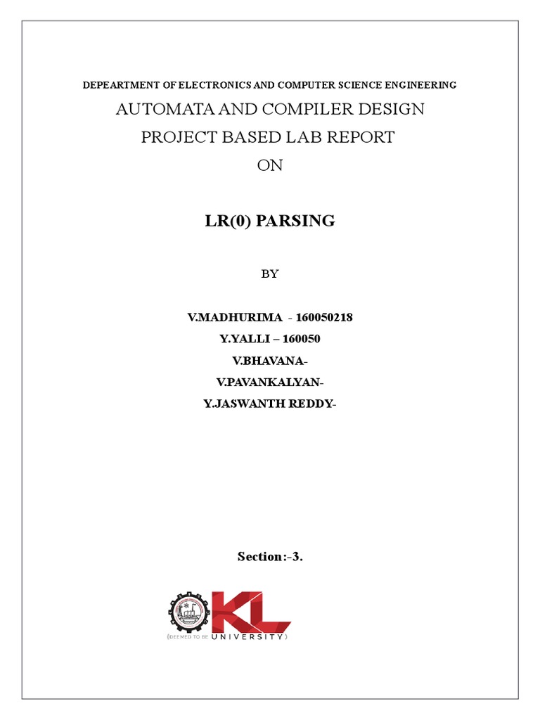 Lab Report | PDF | Parsing | Compiler