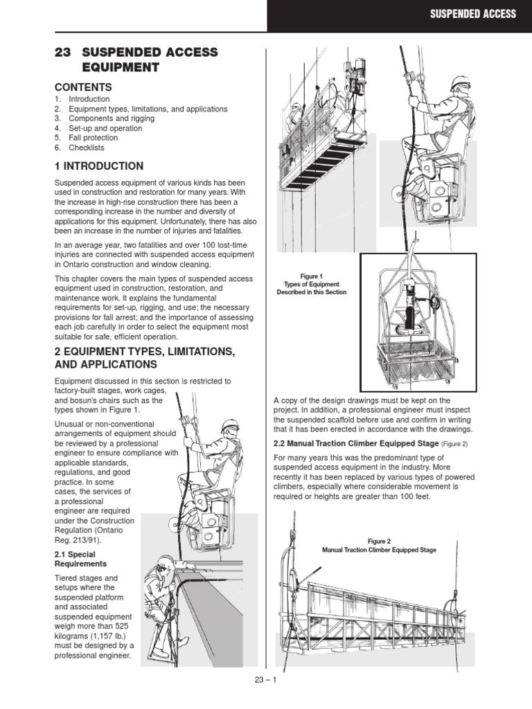 A Comprehensive Guide to Suspended Access Equipment: Types, Components ...