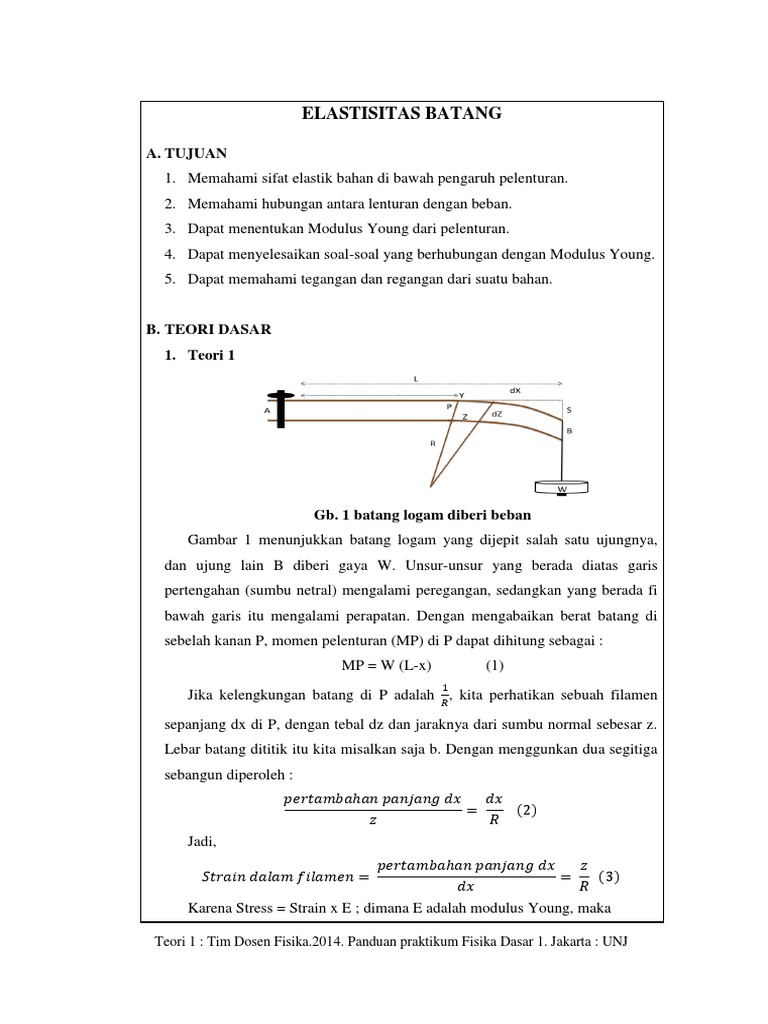 Elastisitas Batang | PDF | Metode & Bahan Ajar | Teknologi & Rekayasa