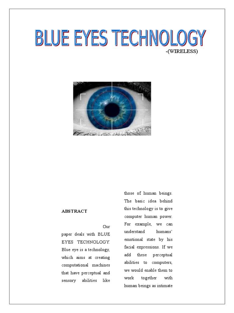 Blue Eyes Technology Overview | PDF | Analog To Digital Converter ...