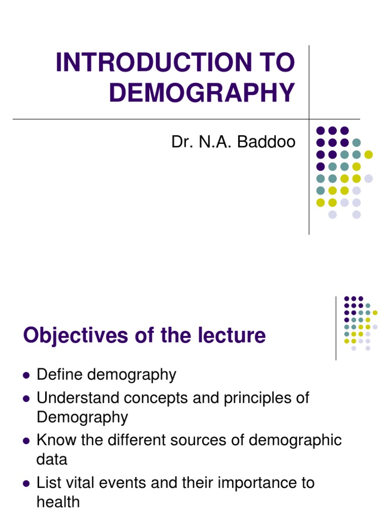 Introduction To Demography | PDF | Demography | Census