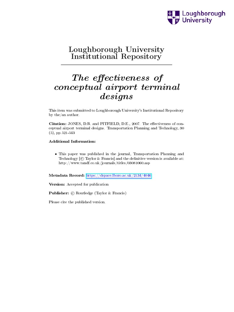 Terminals Paper Final-ITM2 | PDF | Airport | Airlines