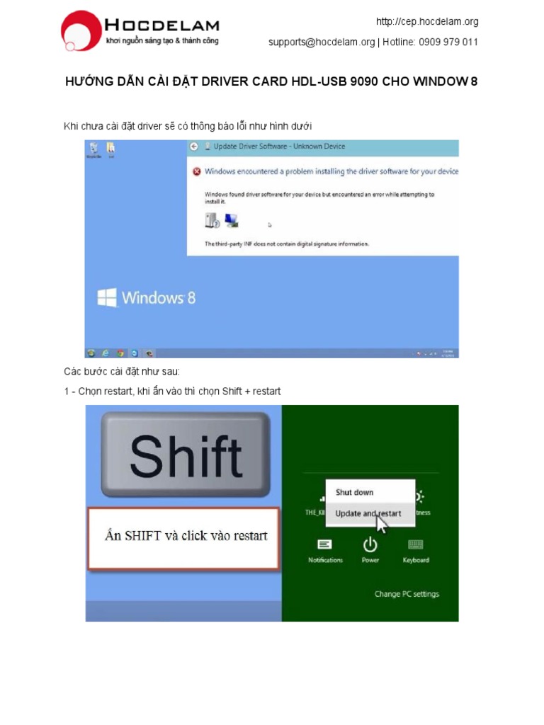 Huongdancaidat HDL9090 WIN8 | PDF