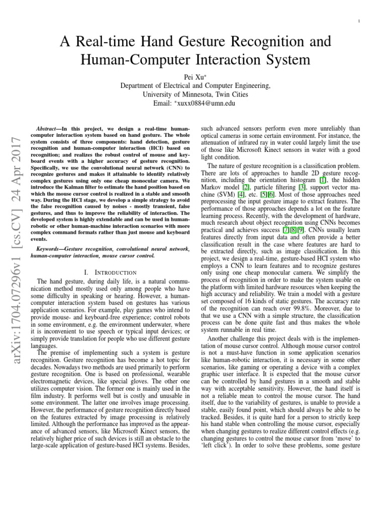 A Real-Time Hand Gesture Recognition and Human-Computer Interaction ...