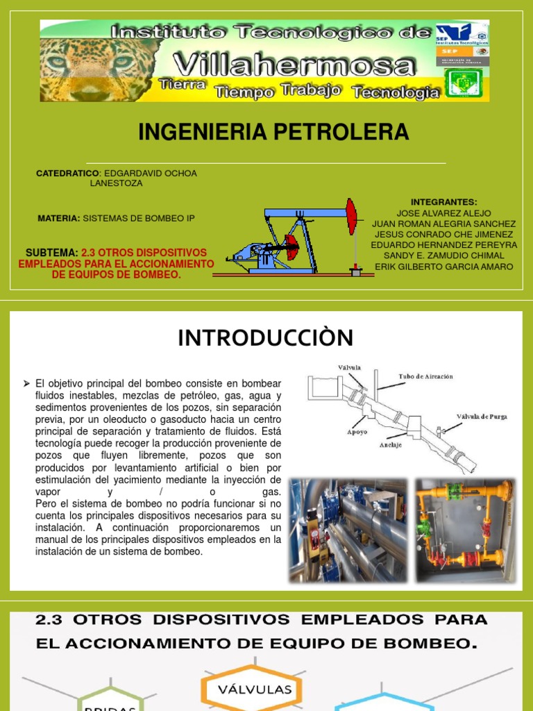 2.3 Otros Disposivos Empleados para El Acc. de Eq. de Bombeo | PDF ...