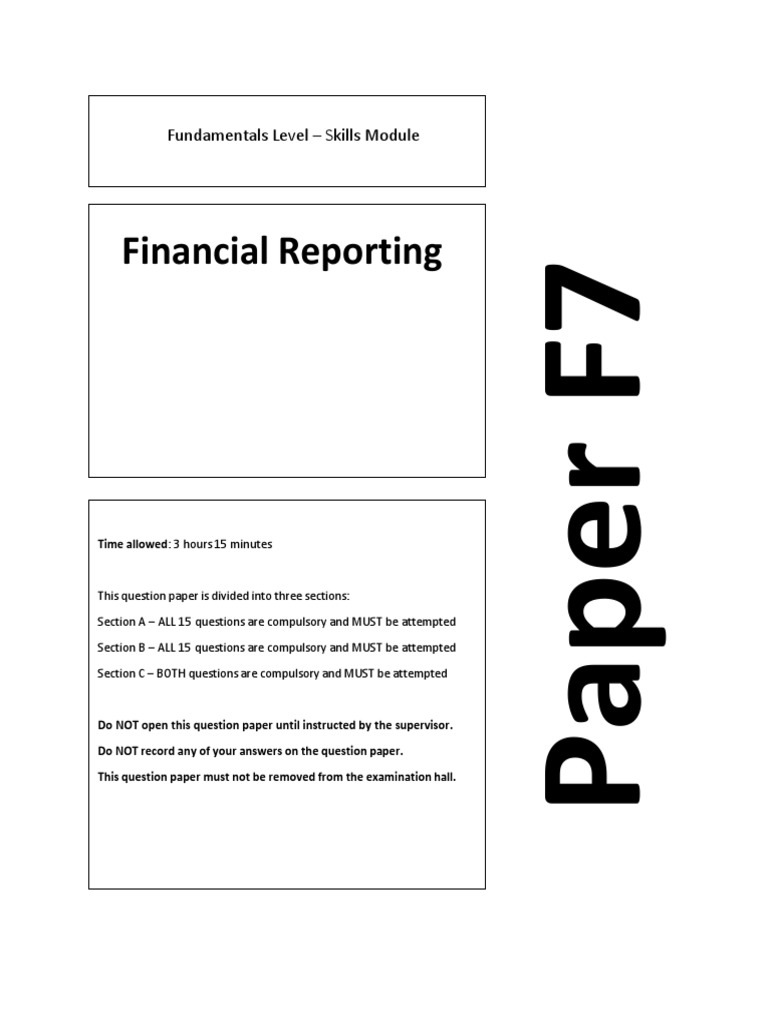 ACCA F7 Mock Exam Questions | PDF | Deferred Tax | Book Value