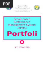 RPMS Portfolio Cover Nhoe | PDF | Learning | Curriculum