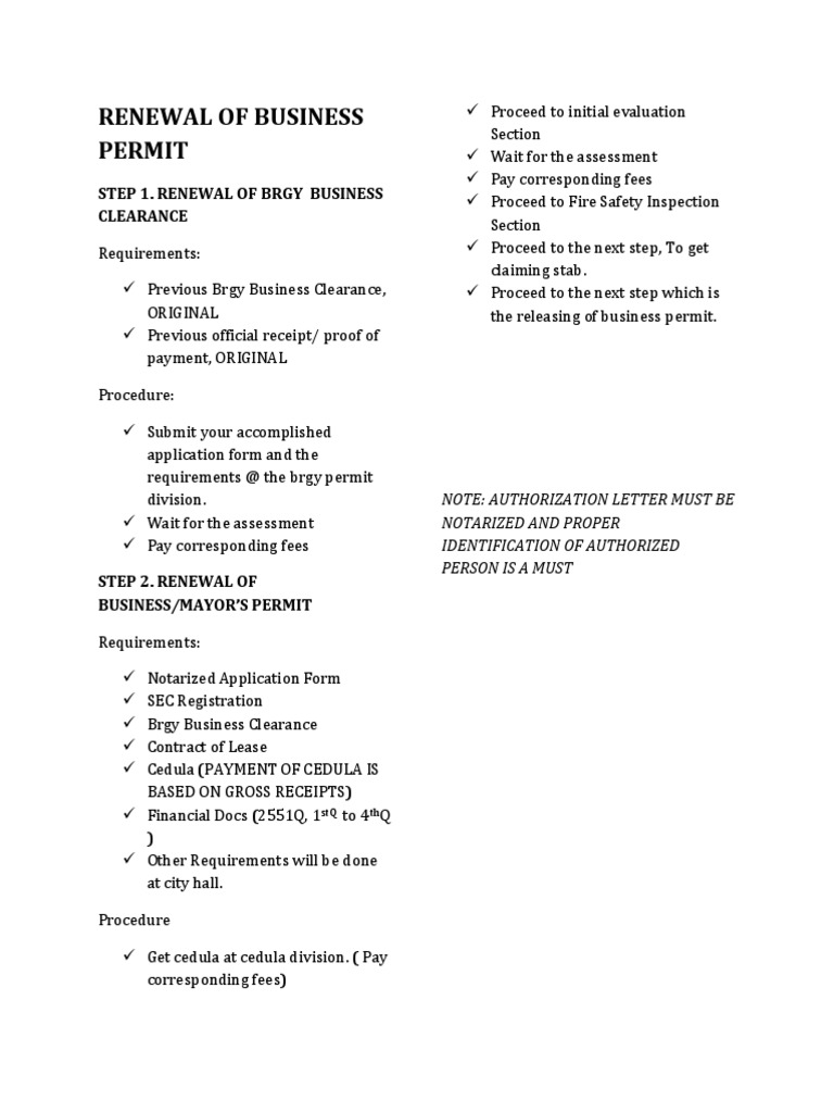 Renewal of Business Permit | PDF | Finance & Money Management