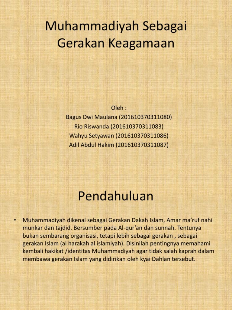 Muhammadiyah Sebagai Gerakan Keagamaan | PDF