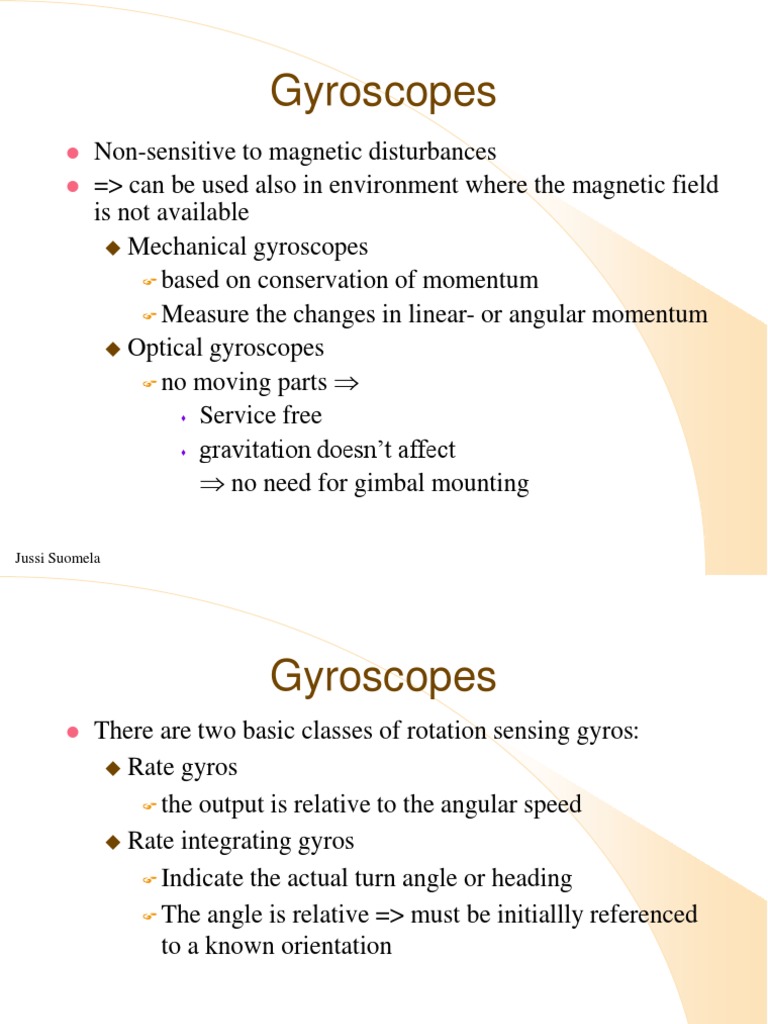 Presentation About Gyroscopes | PDF | Gyroscope | Inertial Navigation System