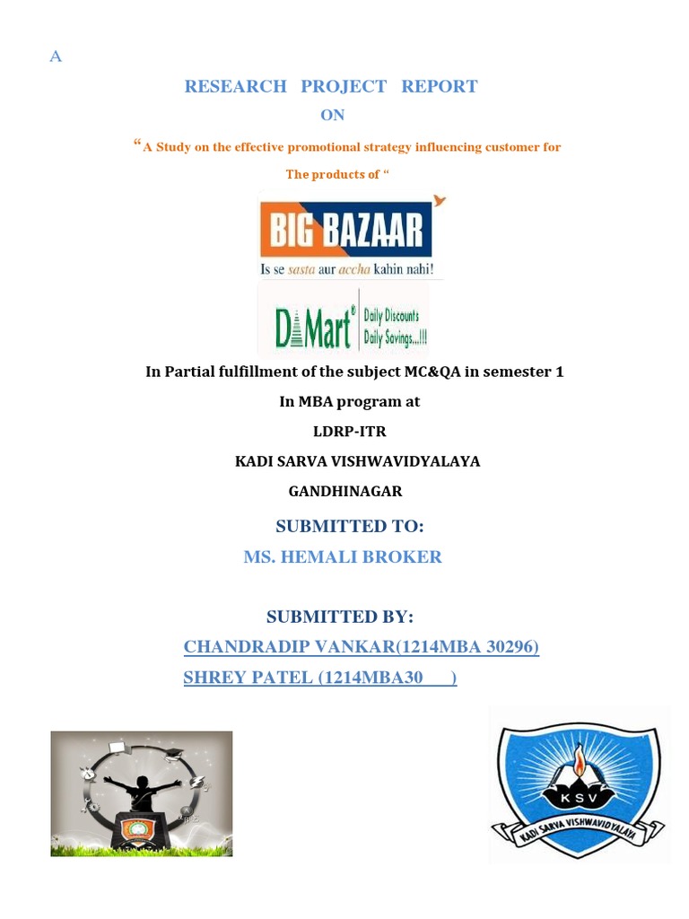 Big Bazaar and D Mart PDF | PDF | Retail | Sampling (Statistics)