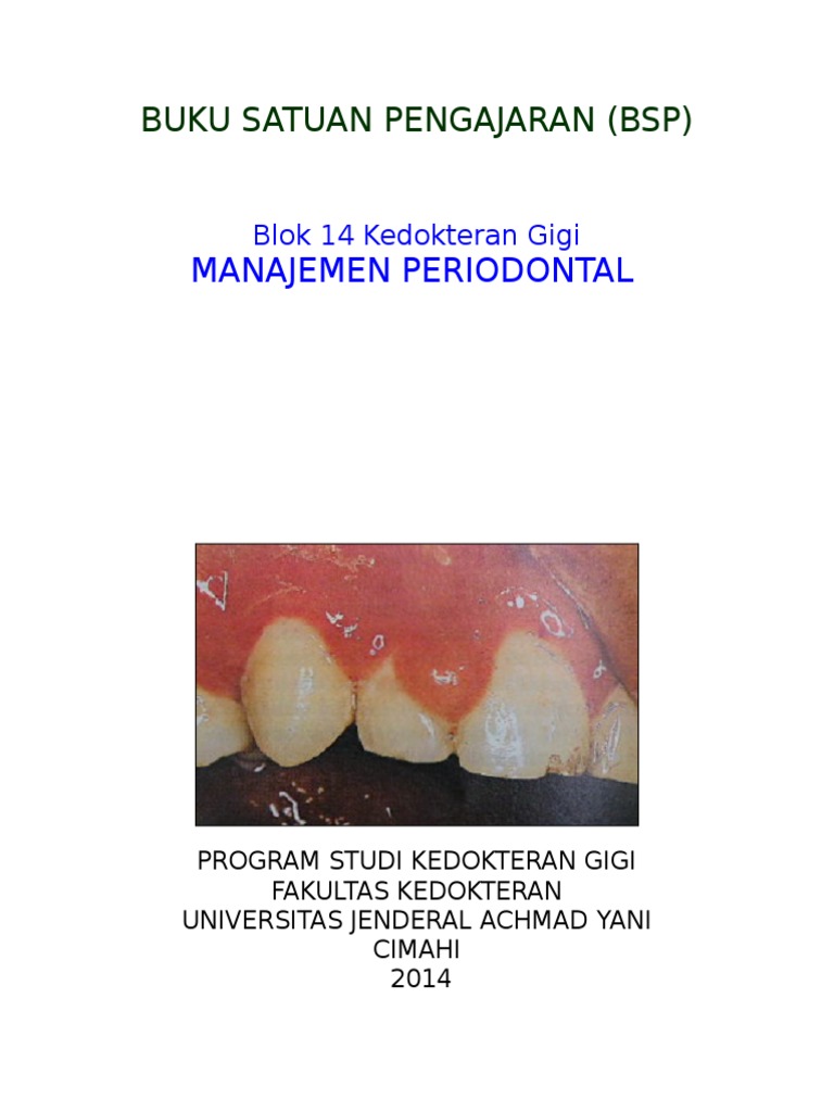 Manajemen Periodontal UNJANI | PDF | Kesehatan Holistik | Sains & Matematika