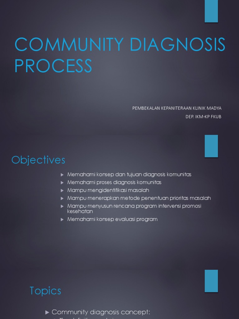 Community Diagnosis 2018 | PDF | Psychological Concepts | Cognition