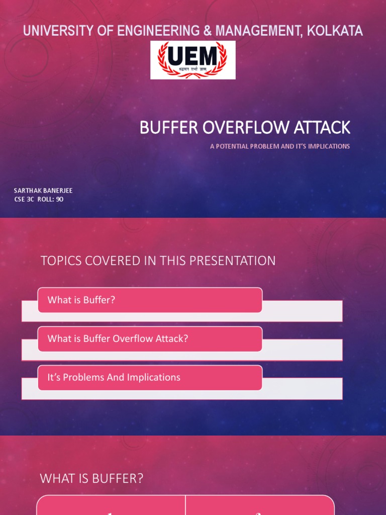 Buffer Overflow Attack | PDF | Computers | Technology & Engineering