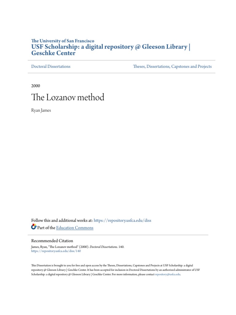 The Lozanov Method PDF | PDF | Second Language | Recall (Memory)