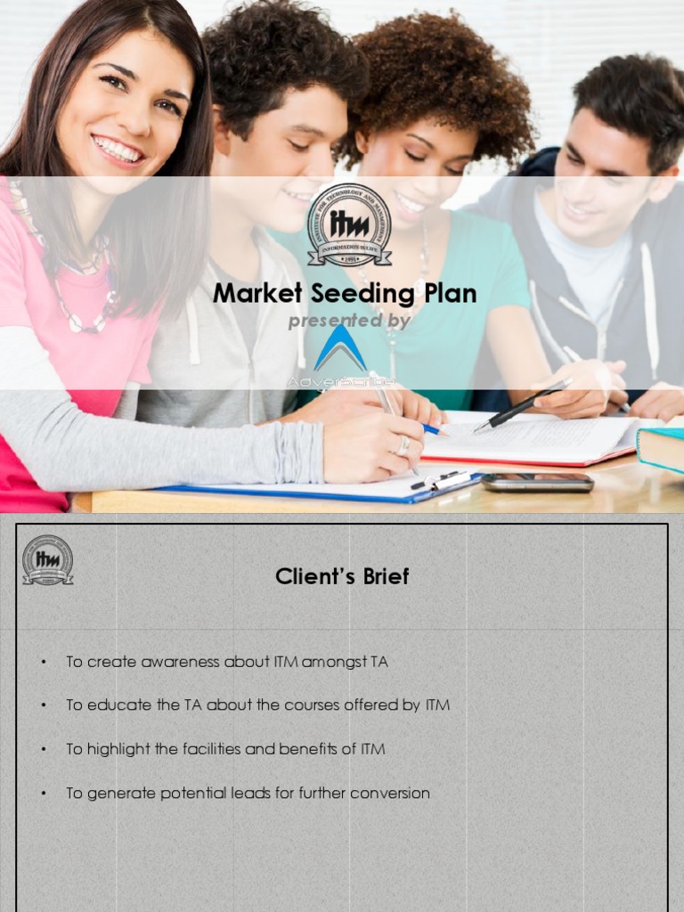 Market Seeding Plan: Presented by | PDF | Master Of Business ...