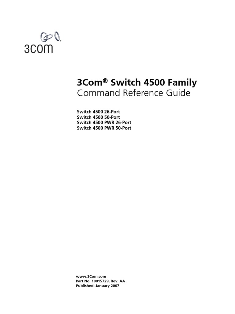 3com Switch 4500 Command Reference Guide | PDF | Radius | Command Line ...