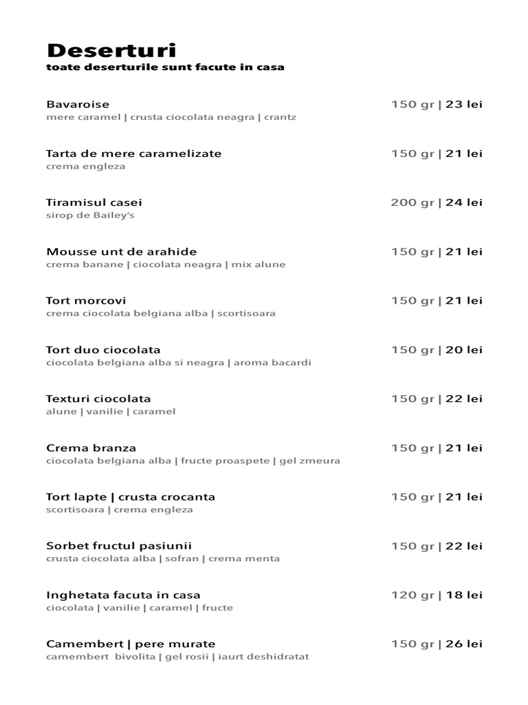 2018 Deserturi | PDF | Desserts | Cuisine