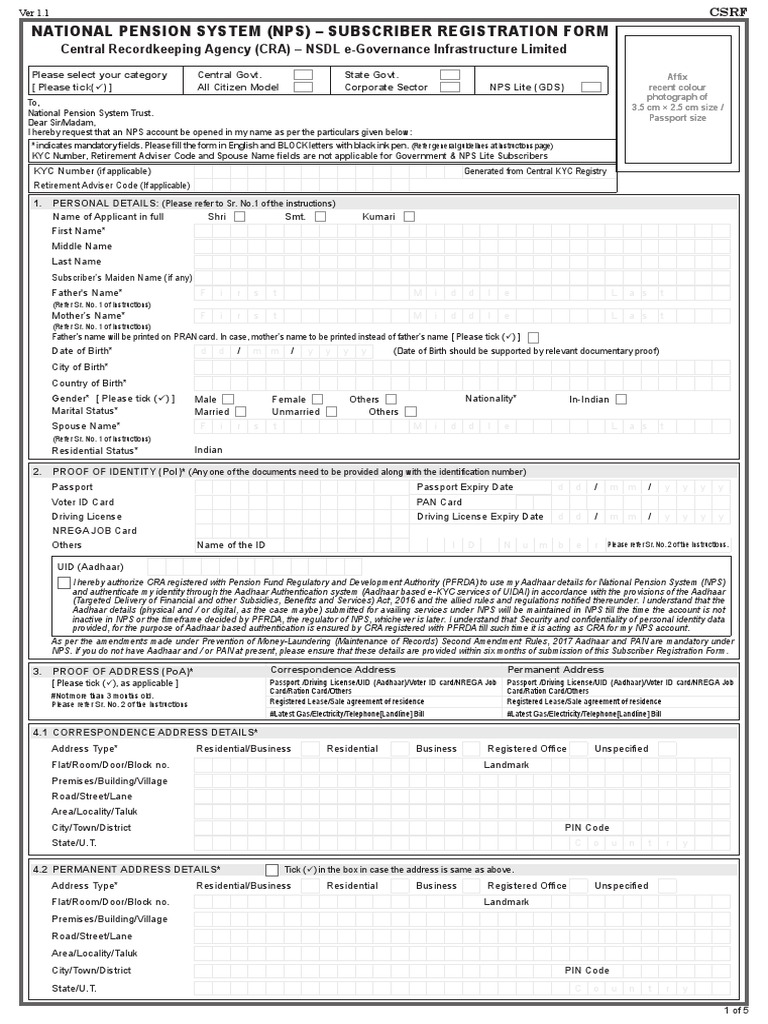 Subscriber Registration Form-CSRF | PDF | Identity Document | Government