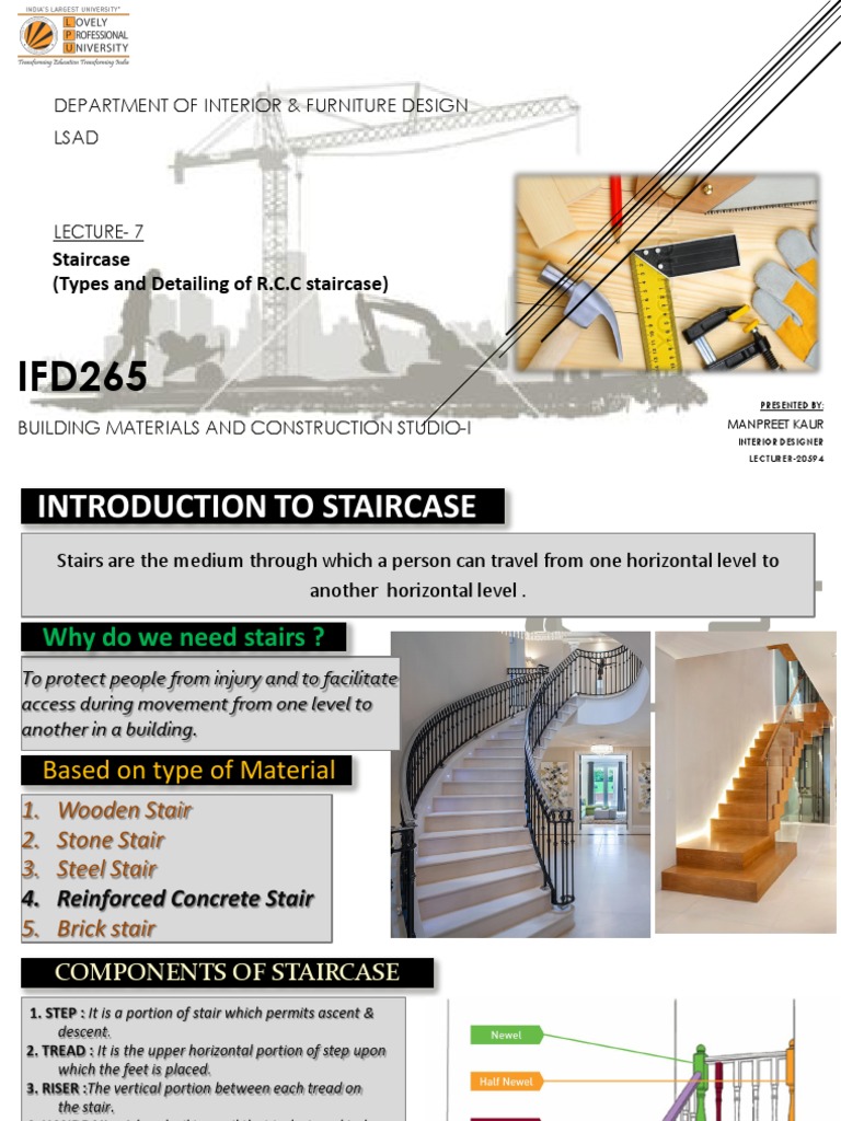 RCC Staircase Types and Detailing | PDF | Stairs | Building Technology
