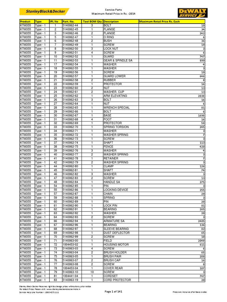 Spare Parts Price PDF | PDF | Nut (Hardware) | Washer (Hardware)
